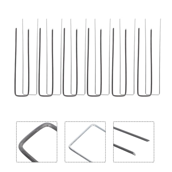 Phenofice Garden Pile U-Shaped Landscape Pin Galvanized Steel 30Pcs for ...