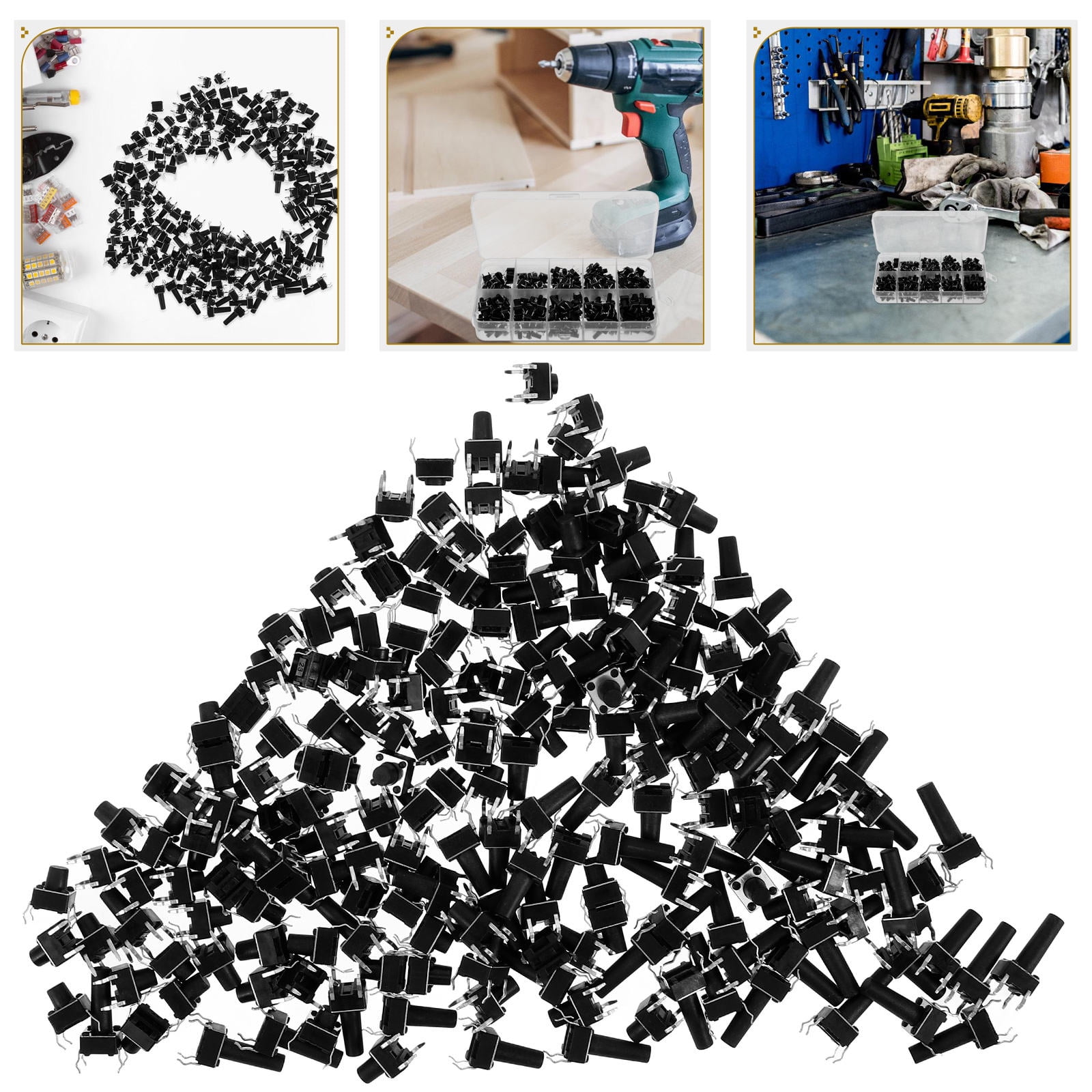 Phenofice Micro Momentary Tactile Push Button Switch 200 Pcs for ...