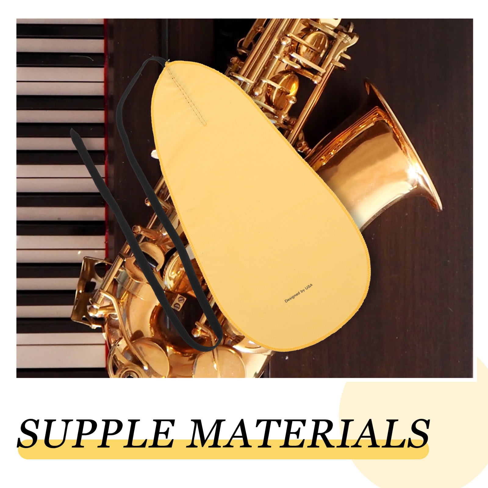 Phenofice Soft Yellow Clarinet Cleaning Cloth for Inside Tube Drying ...