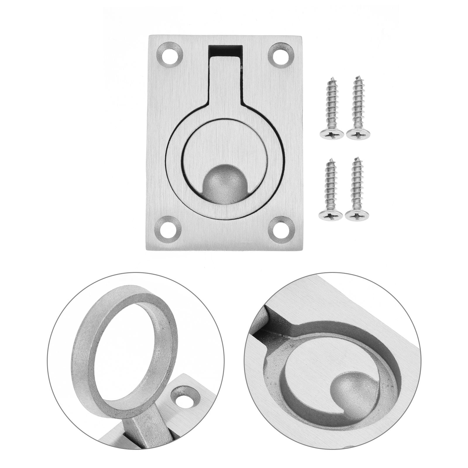 Phenofice Stainless Steel Pull Ring 1Pack Silver Square Gate Pull ...