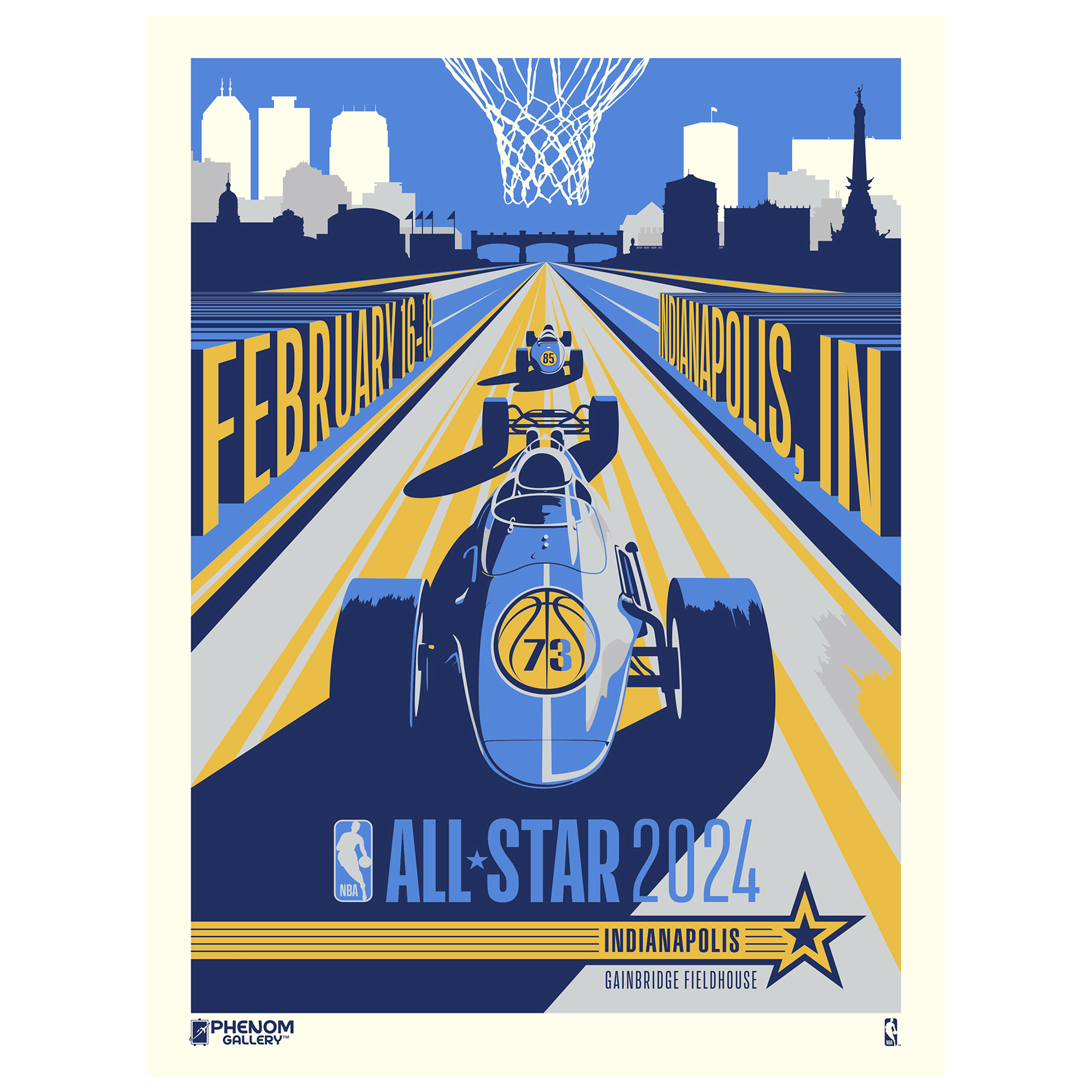 Phenom Gallery 2024 NBA All-Star Game 18" x 24" Serigraph - Walmart.com