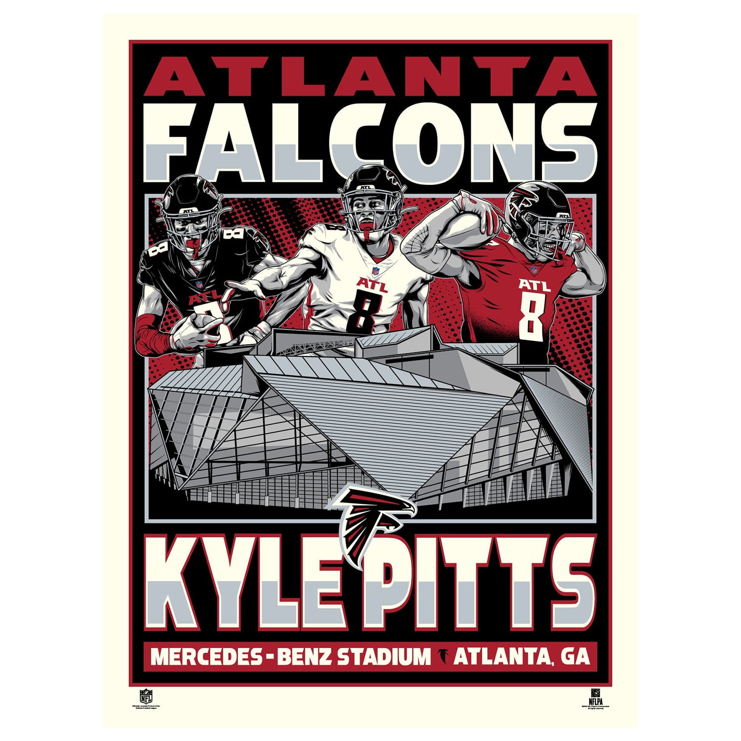 Phenom Gallery Kyle Pitts Atlanta Falcons 18'' x 24'' Serigraph ...