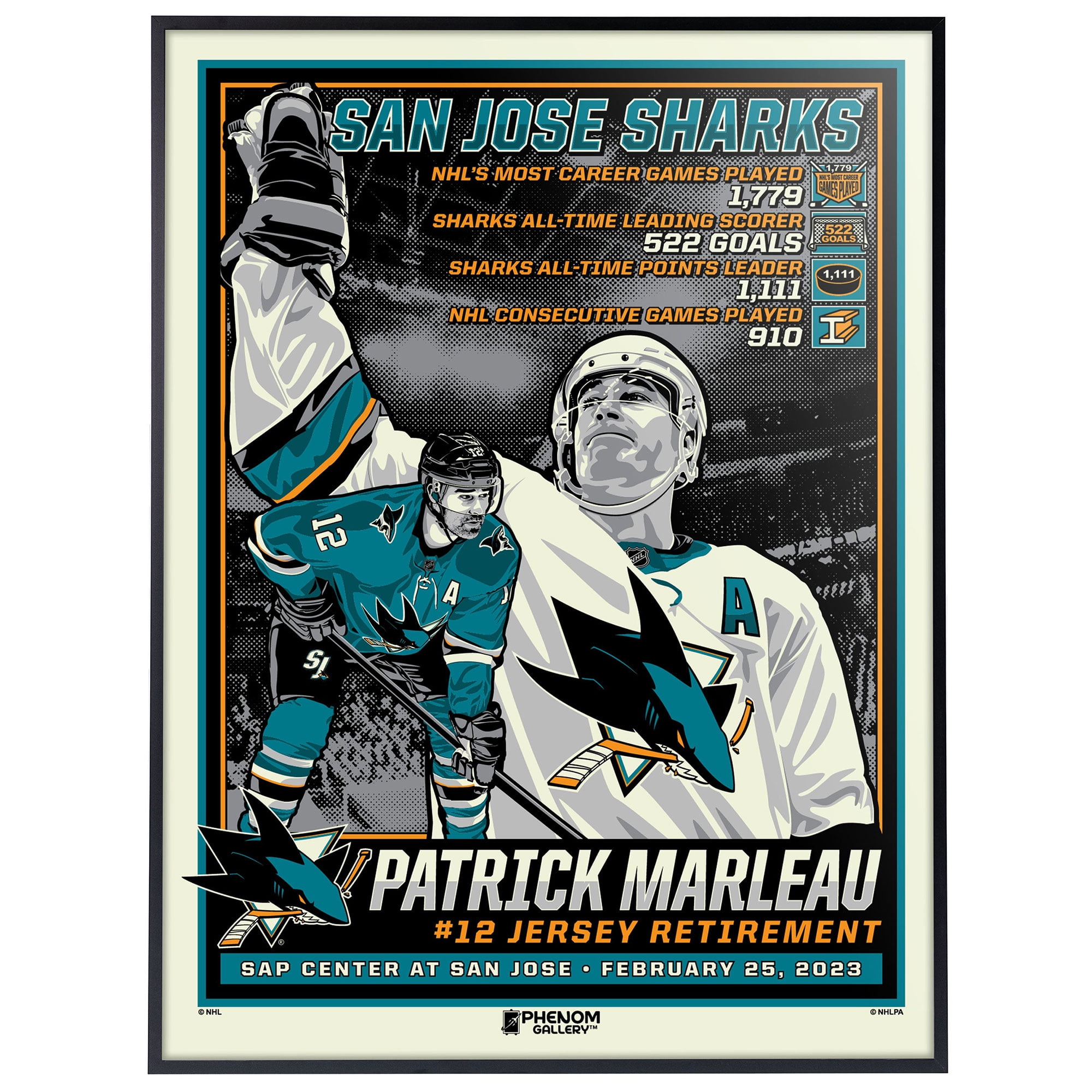 Phenom Gallery Patrick Marleau San Jose Sharks 18" x 24" Deluxe Framed ...