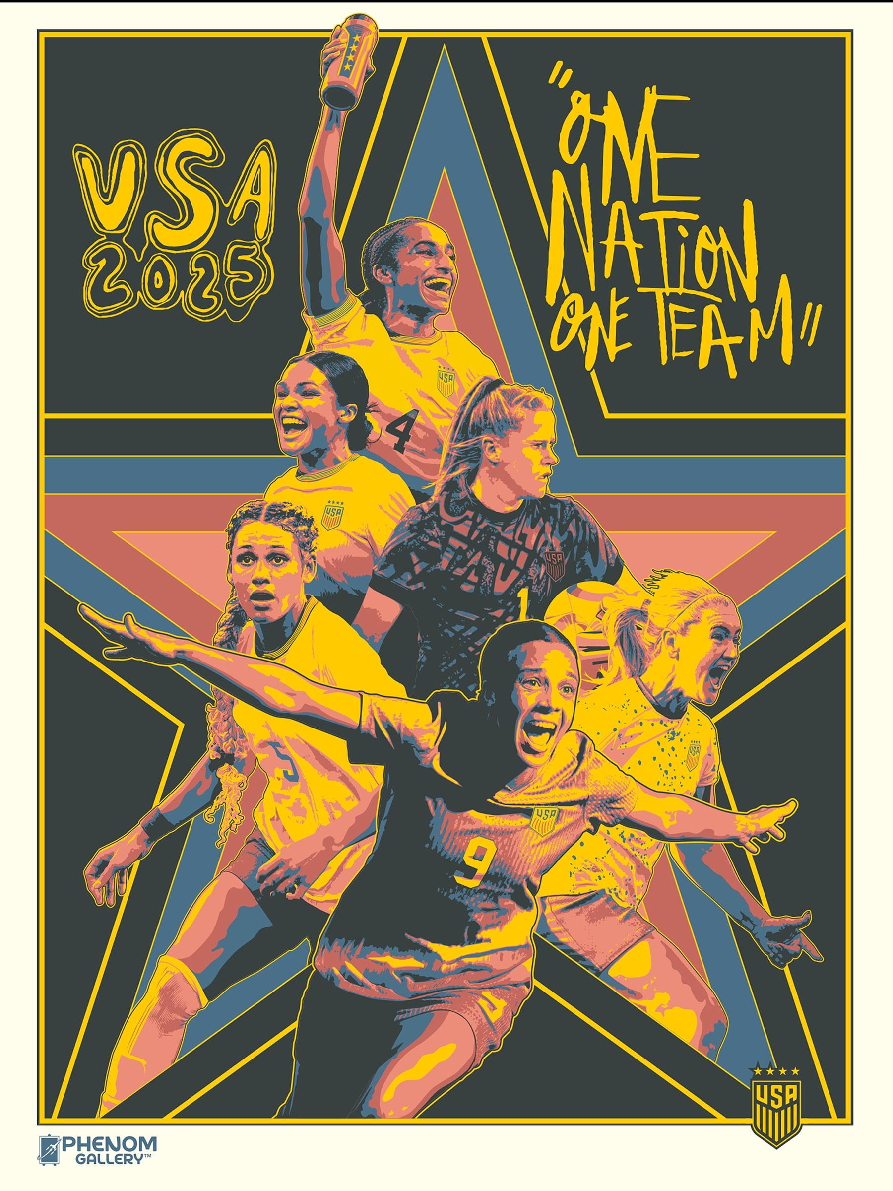 Phenom Gallery USWNT 2025 Players 18" x 24" Serigraph - Walmart.com