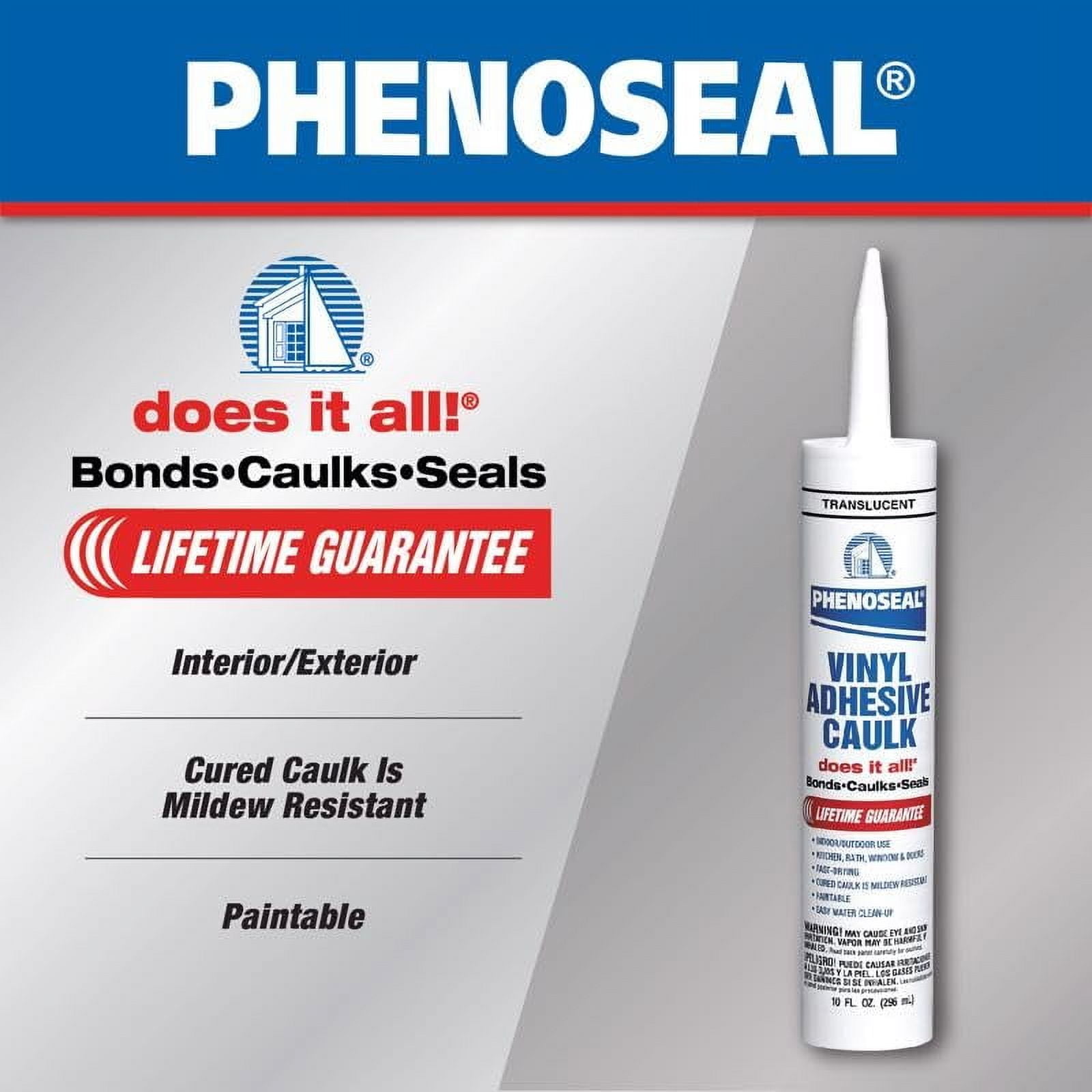 Phenoseal Clear Vinyl Adhesive Adhesive Caulk 10 oz. - Walmart.com
