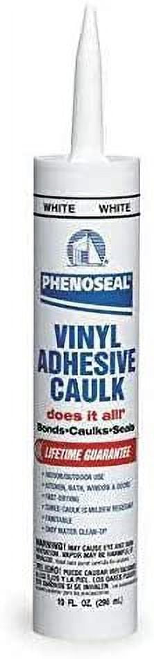 DAP Phenoseal Vinyl Latex Adhesive Caulk, White, 10 oz Cartridge ...