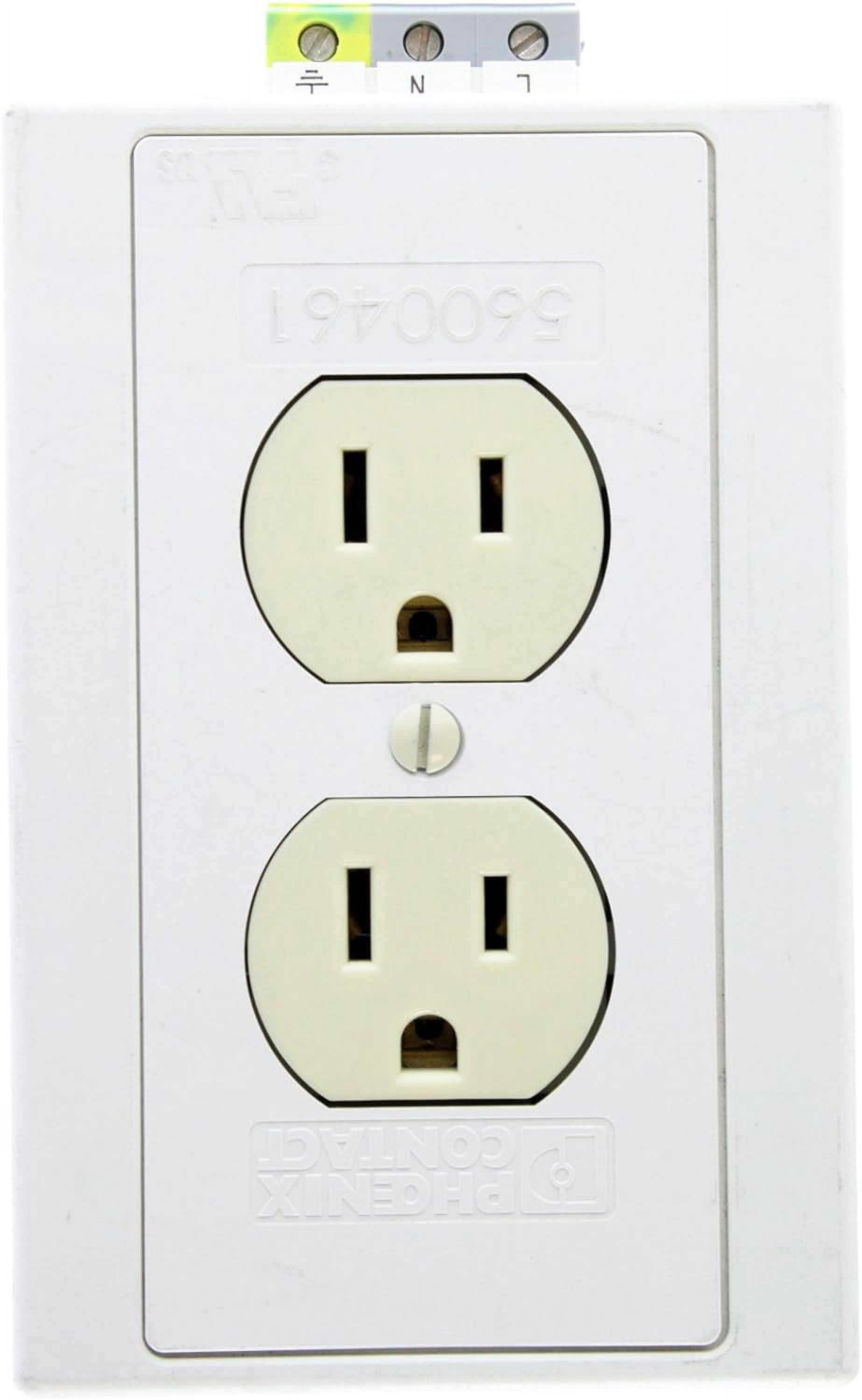 Pheonix Contact 5600461 EM-DUO DIN Rail Duplex Receptacle, 125-Volt, 15 ...