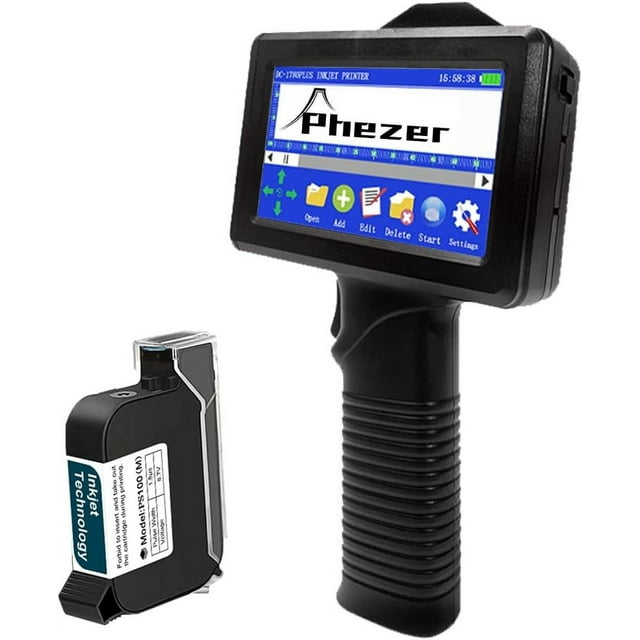 Phezer Portable Handheld Inkjet Printer for Any Surface, Portable ...