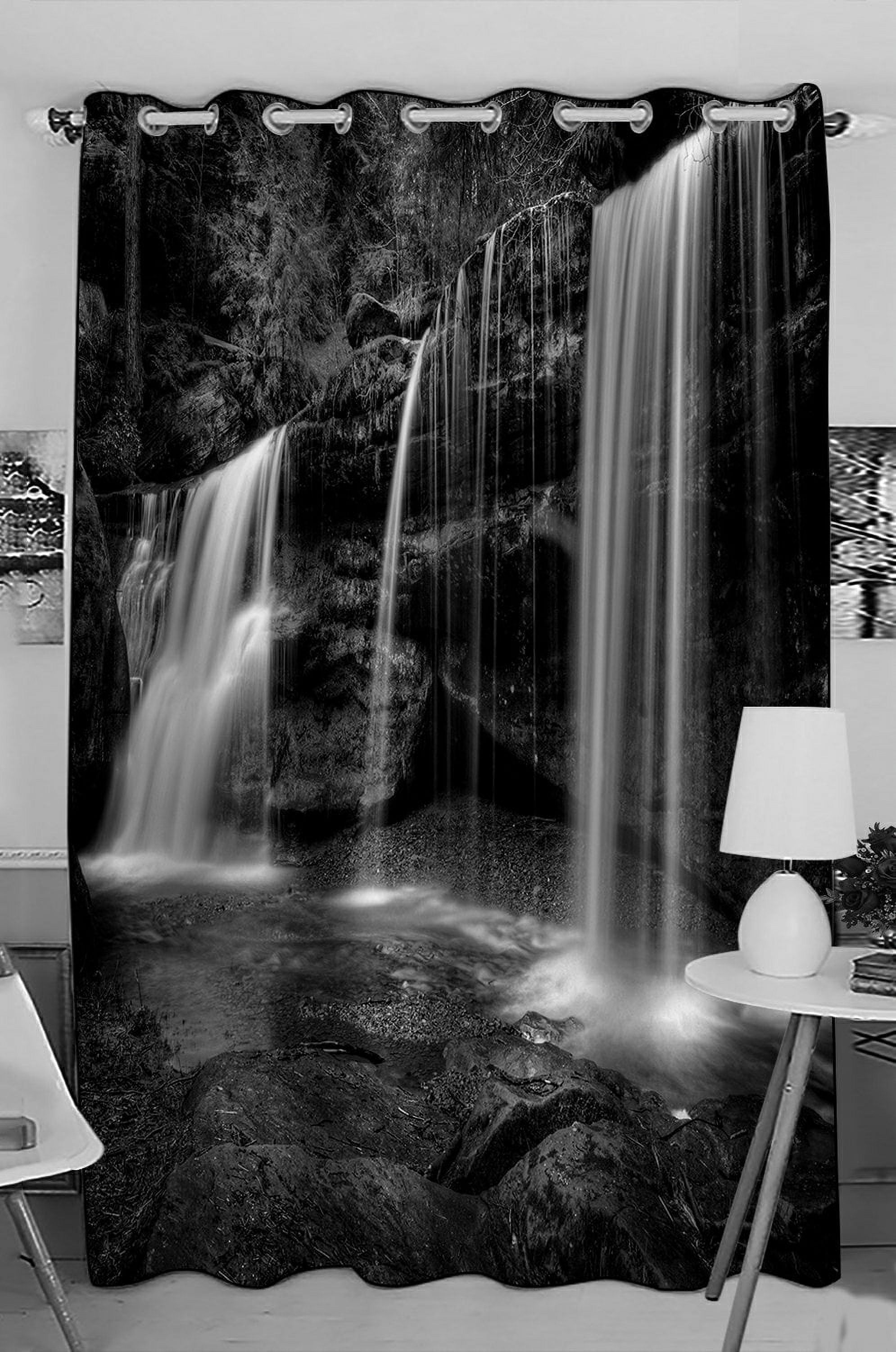 Phfzk Natural Landscape Window Curtain, A Hidden Waterfall In Hocking ...