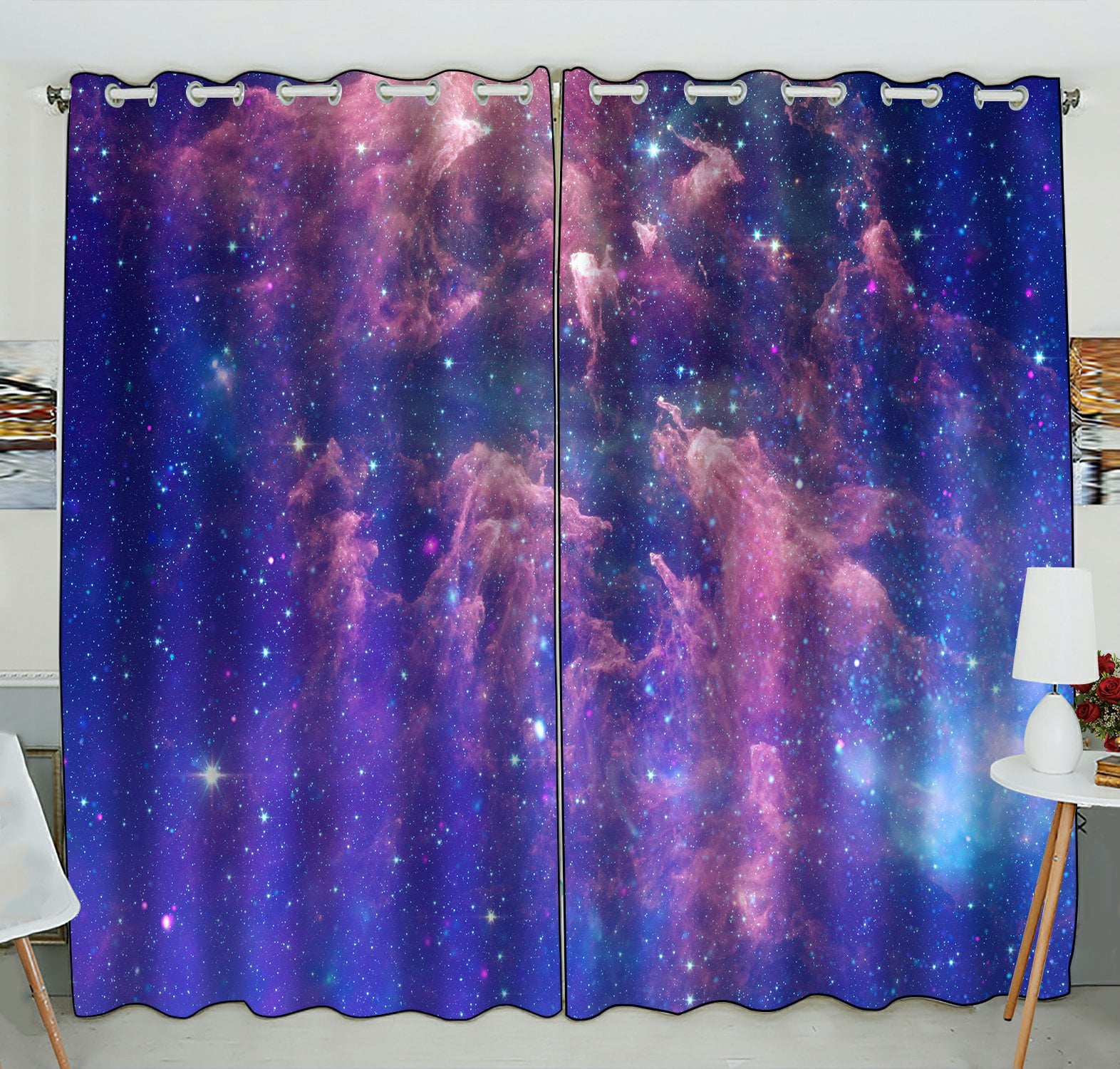Phfzk Universe Window Curtain, Stars Of Planet And Galaxy In Outer ...