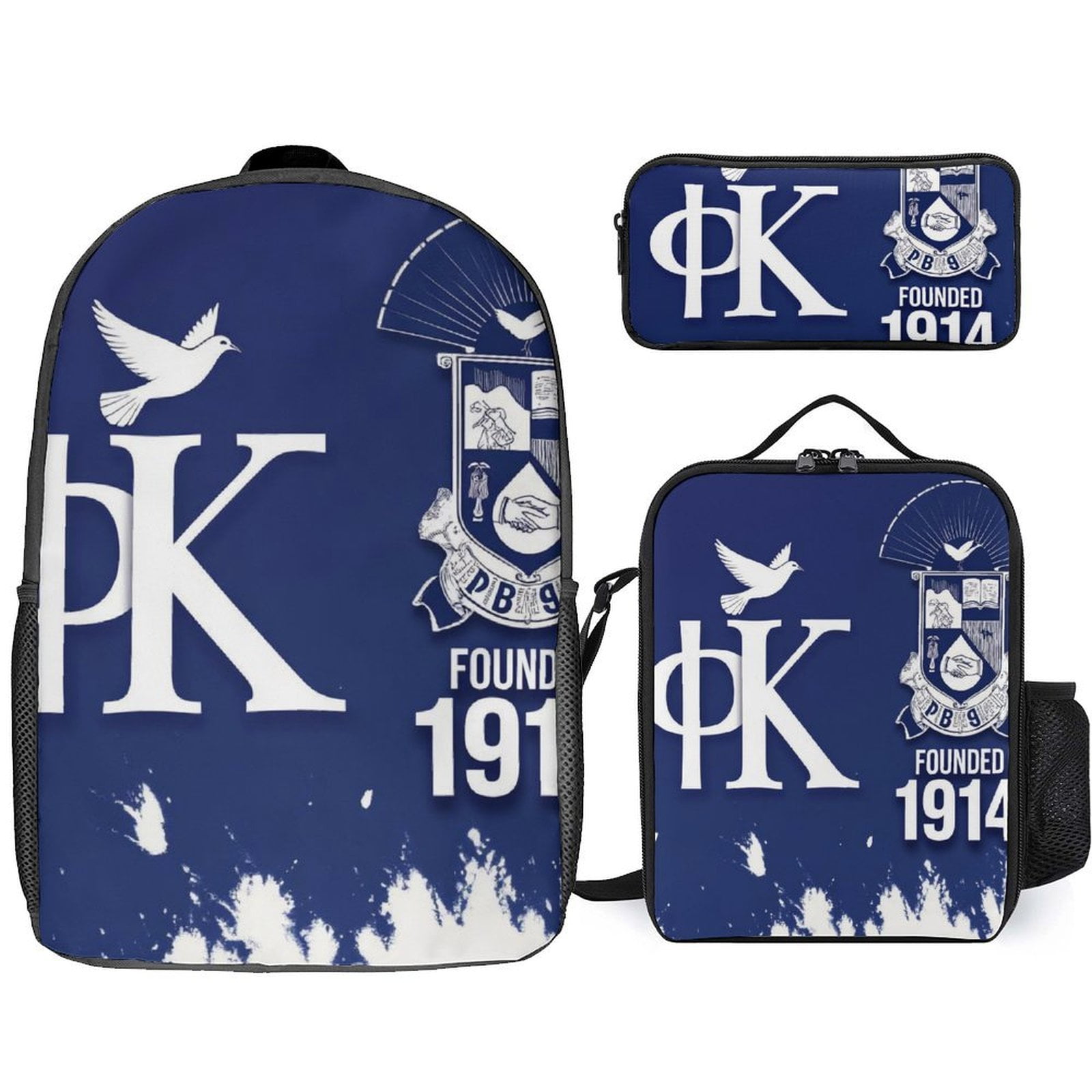 Phi Beta Sigma Crest 1914-2 3D Printed 3pcs/Set Bags Laptop Daypack ...