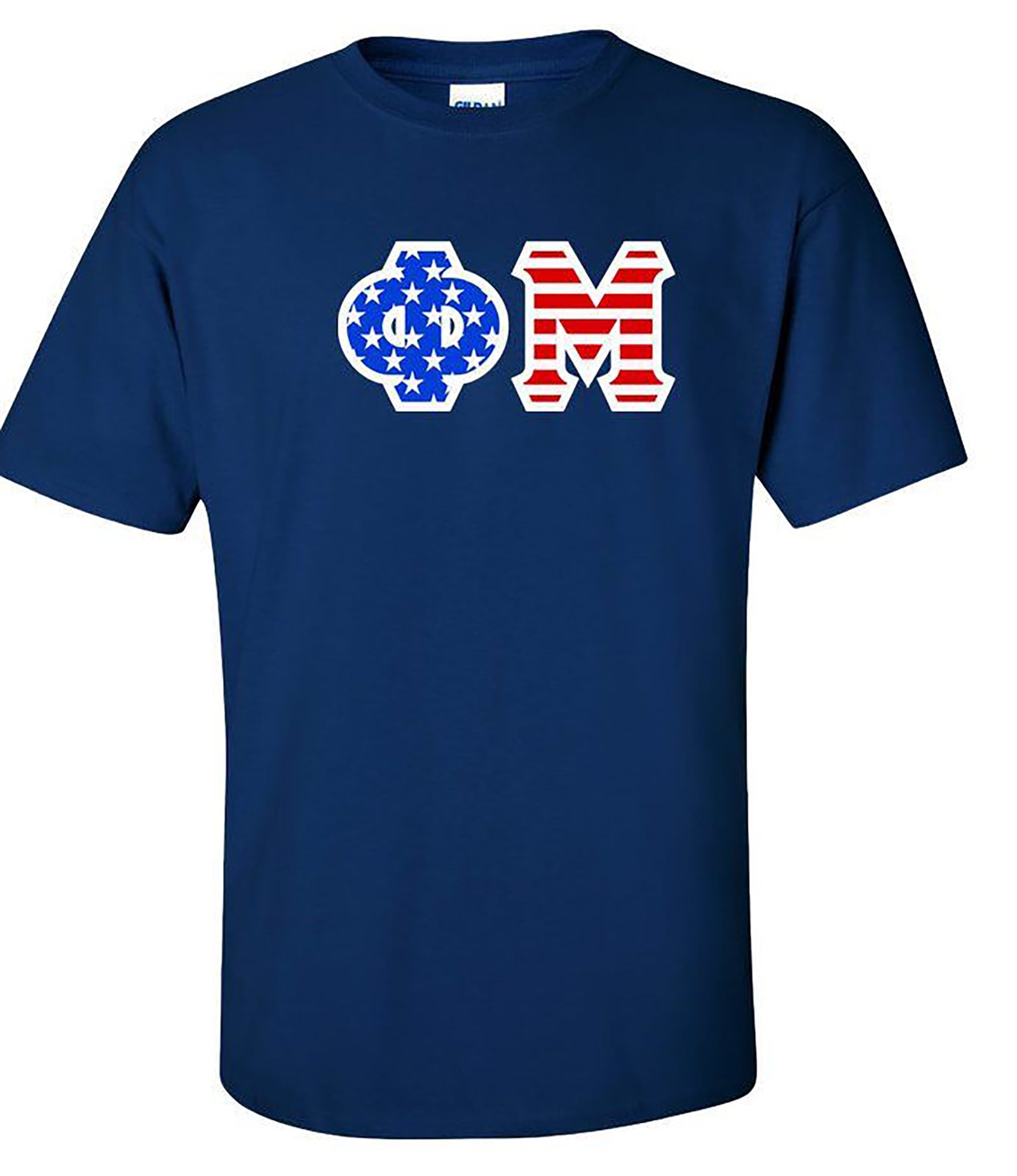 Phi Mu Greek Letter American Flag Tee - Walmart.com