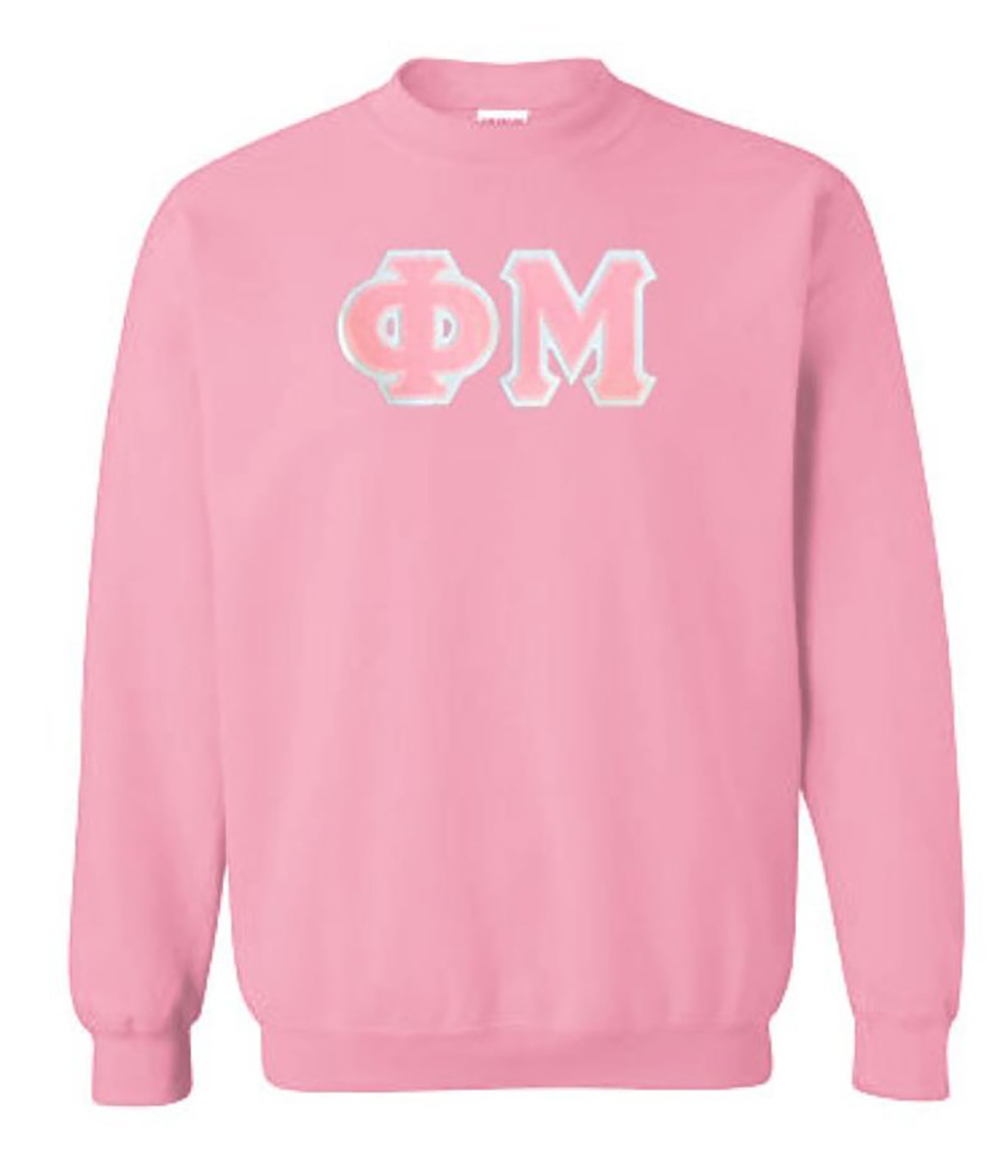 Phi Mu Lettered Crewneck Large Light Pink - Walmart.com