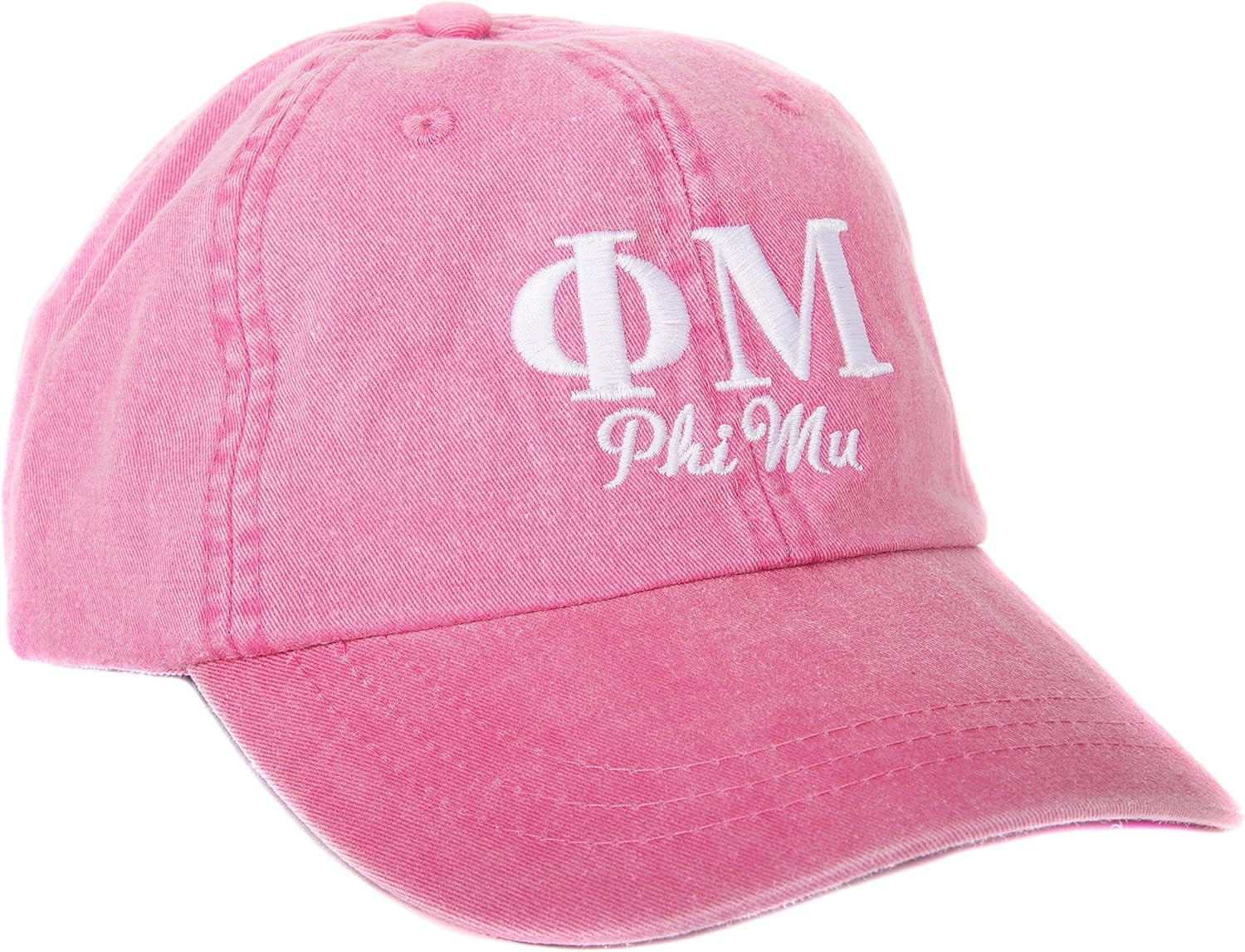 Phi Mu Sorority Baseball Hat – Adjustable Phi Mu Embroidered Cap With ...