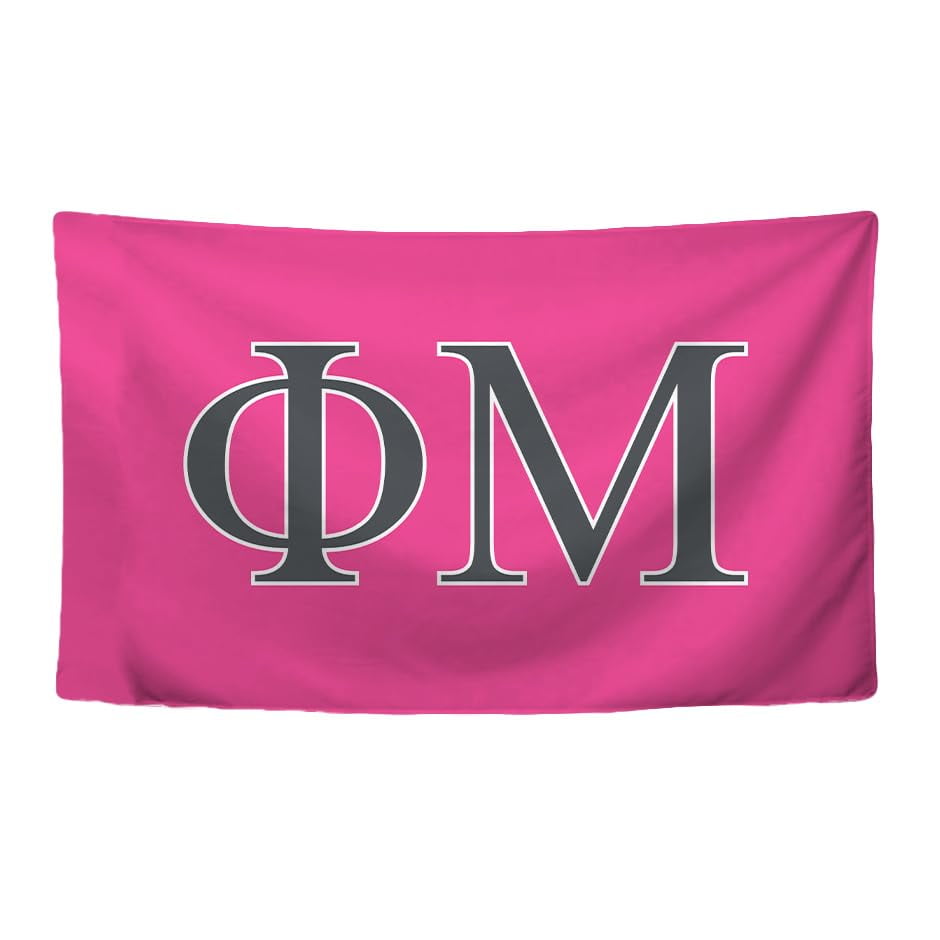 Phi Mu Sorority Greek Letters Flag, Two-Color Design - Walmart.com