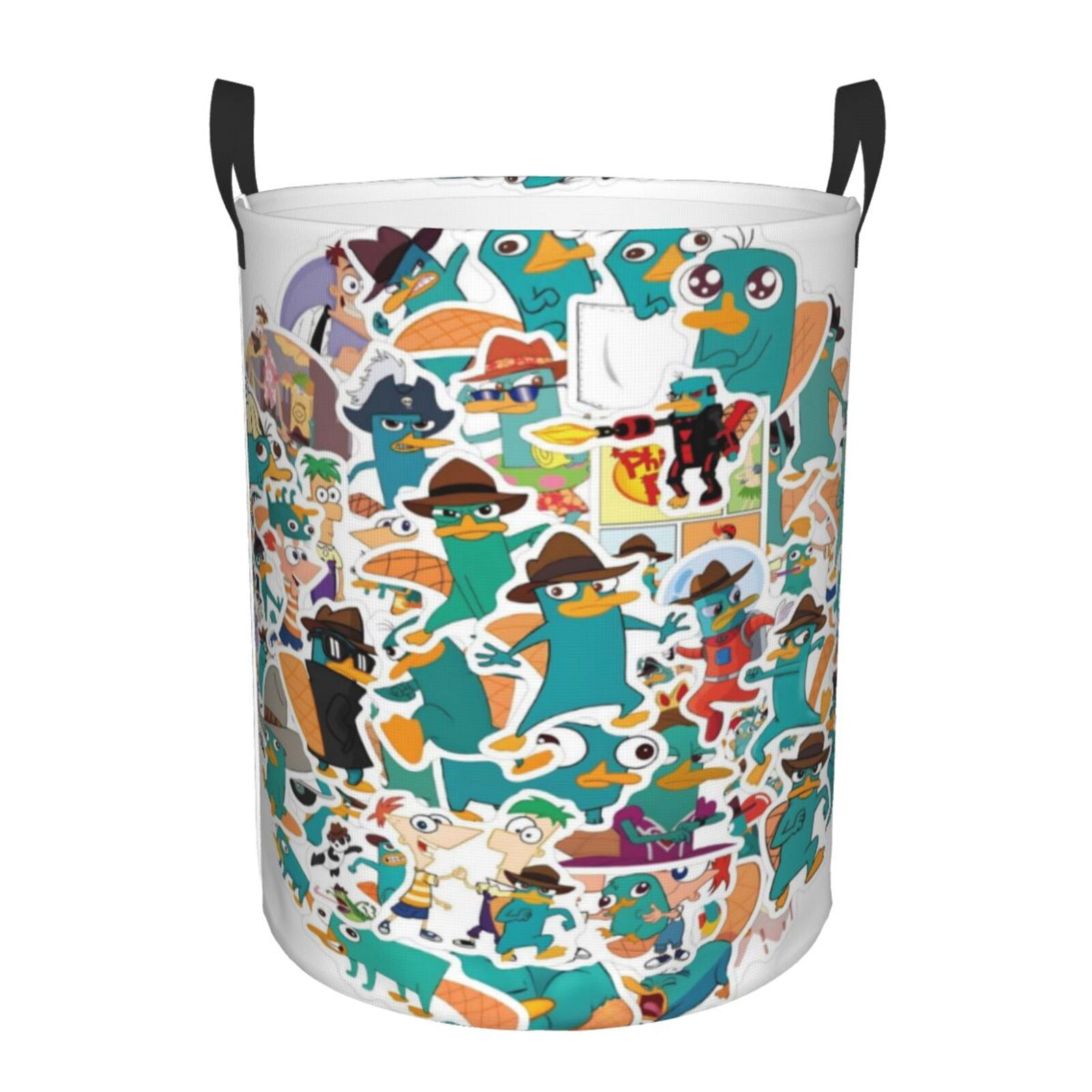 Phi-Neas Friend Ferb0 3d Graphic Flame Laundry Basket Fire Flame ...