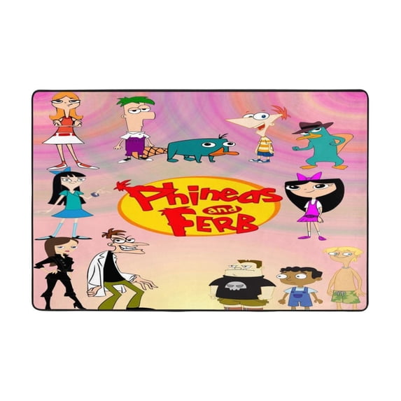 Phi-Neas Friend Ferb0 Area Rugs Kid Bedroom Soft Mat Carpet Non-Slip ...