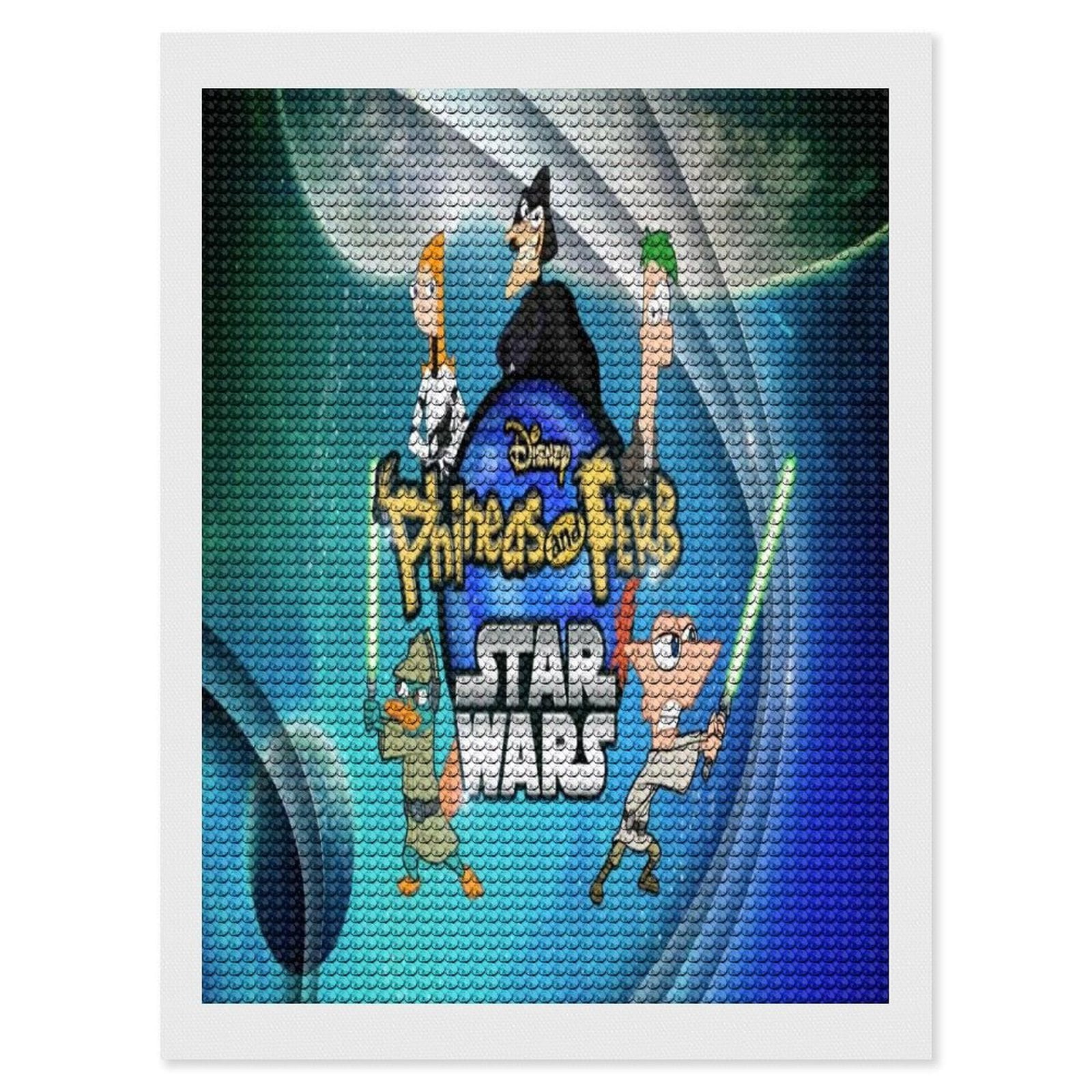 Phi-Neas Friend Ferb0 Diamond Art Kits for Adults DIY 5D Round Full ...