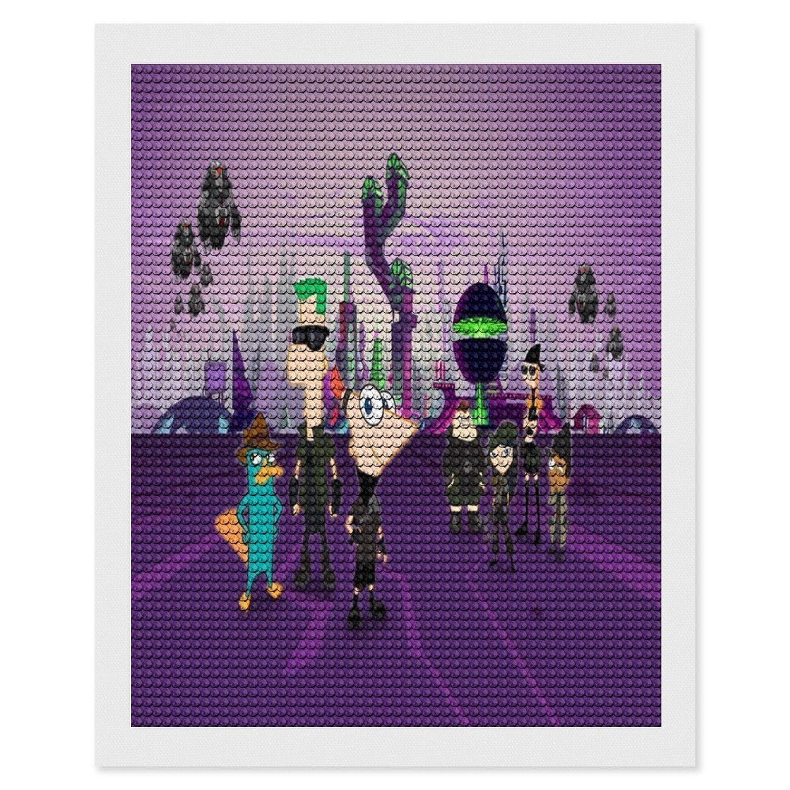 Phi-Neas Friend Ferb0 Diamond Art Kits for Adults DIY 5D Round Full ...