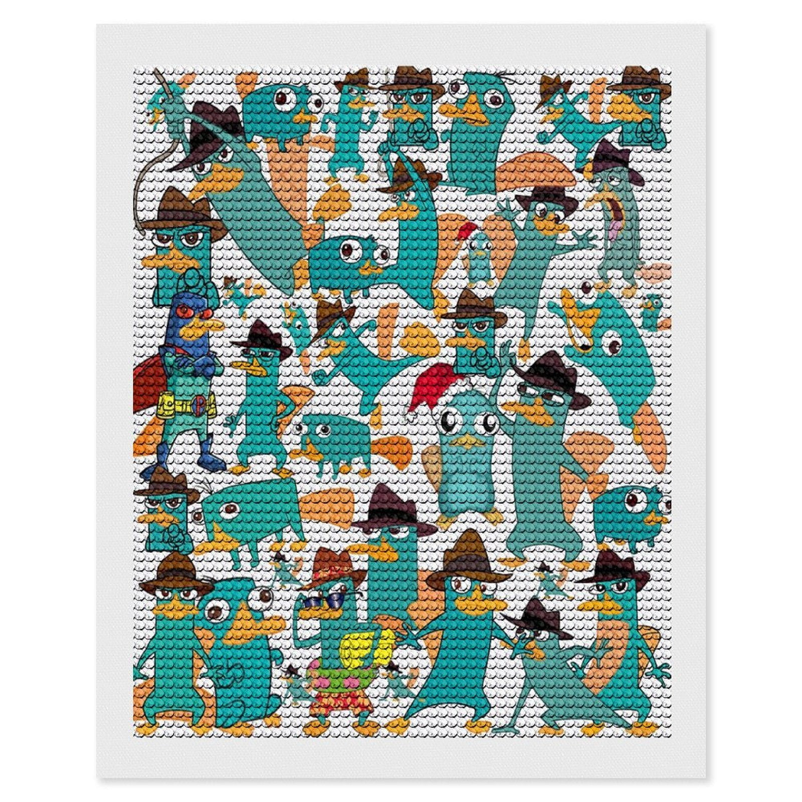 Phi-Neas Friend Ferb0 Diamond Art Kits for Adults DIY 5D Round Full ...