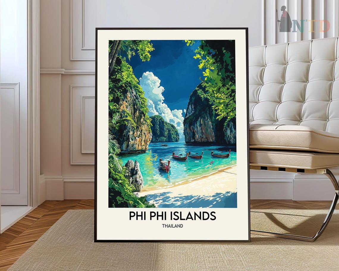 Phi Phi Islands Print, Phi Phi Islandsphi Phi Islands Poster, Phi Phi ...
