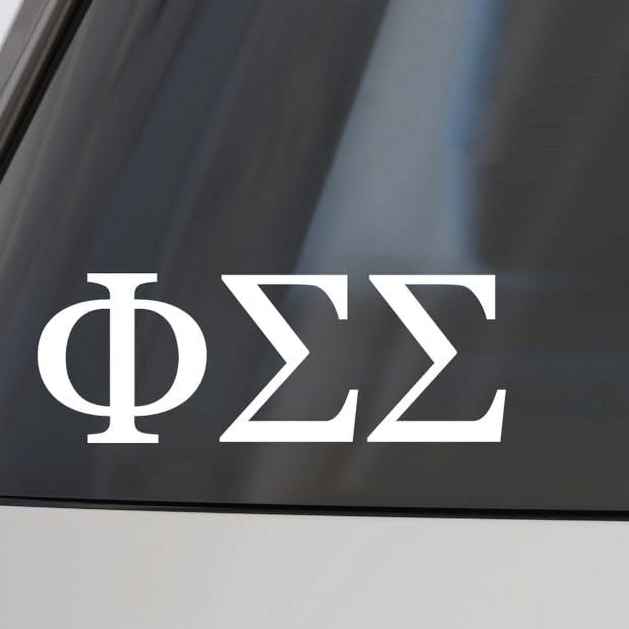 Phi Sigma Sigma Car Decal Sticker- Greek Letters Design, Officially Licensed Sorority Window ...