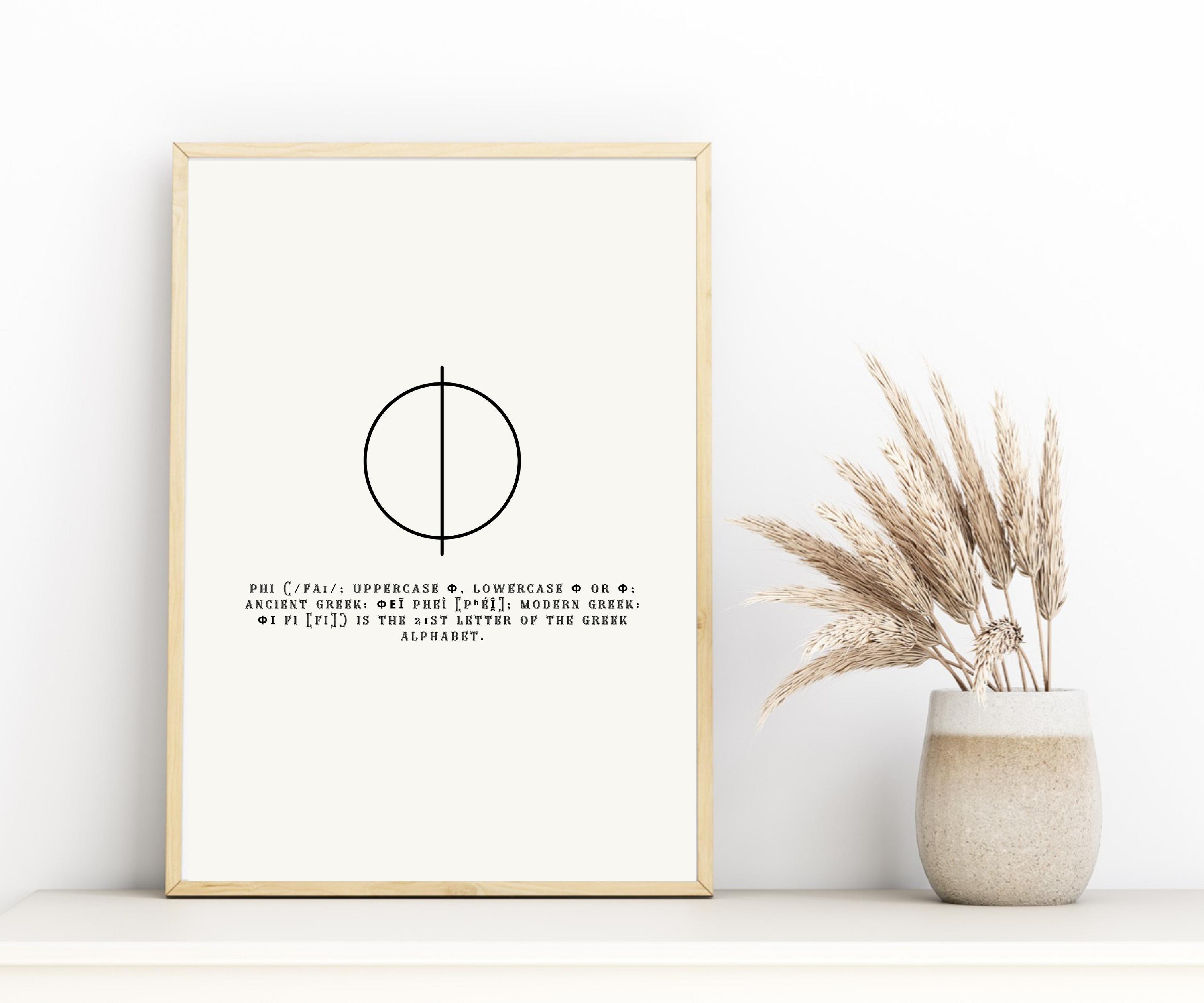 Phi Symbol Poster Art, Self-growth Quotes About Life in Black and White ...