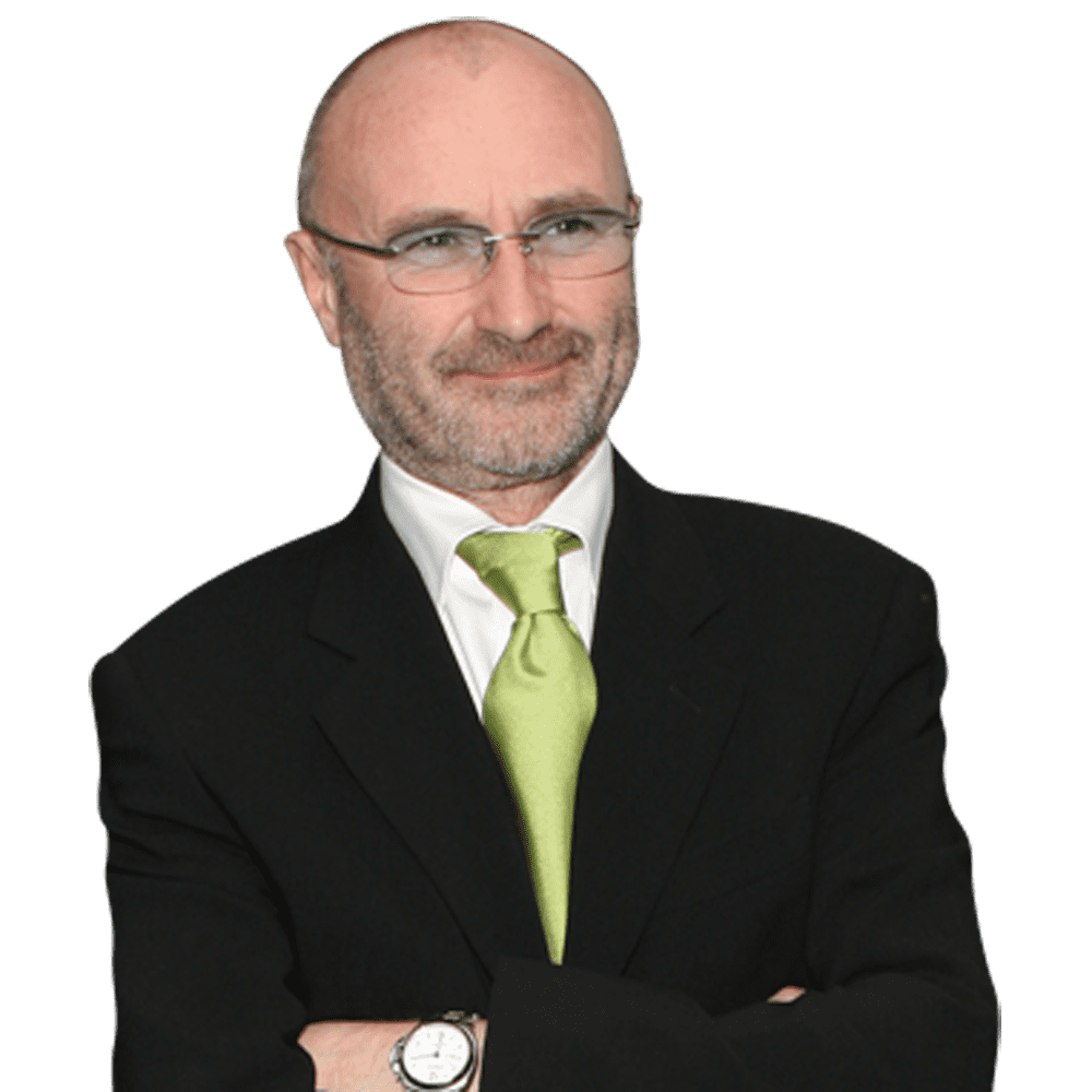 Phil Collins (Black Suit) Half Body Buddy Cutout - Walmart.com