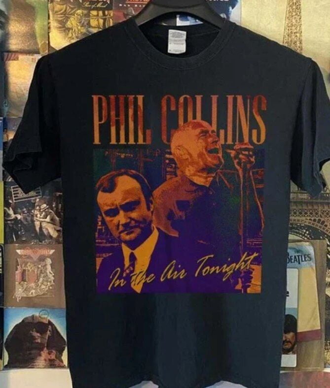 Phil Collins Unisex Black T-shirt - Walmart.com