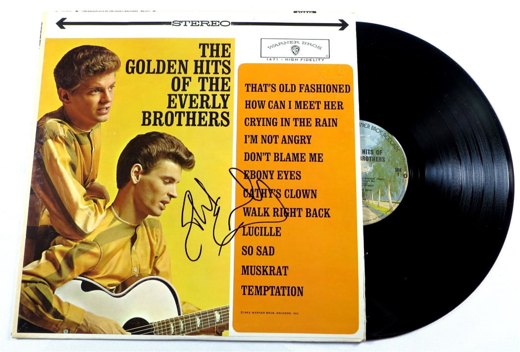 Phil Everly Signed Autographed Record Album Cover Everly Brothers JSA ...