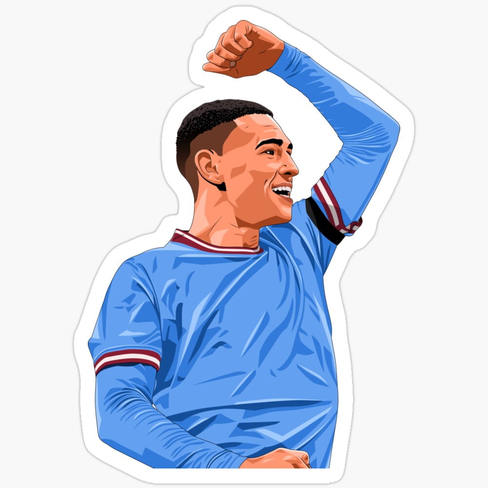 Phil Foden Celebration Goal Sticker Phone Decal Water Bottle Stickers ...