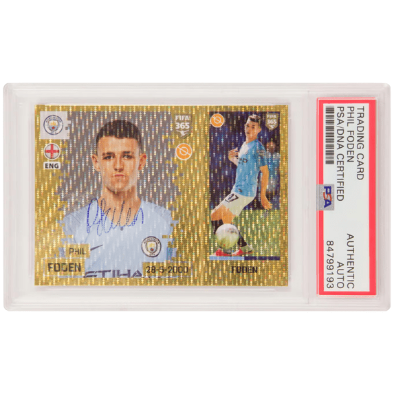 Phil Foden Signed 2018-19 Panini 365 Gold Foil Rookie Sticker – PSA ...