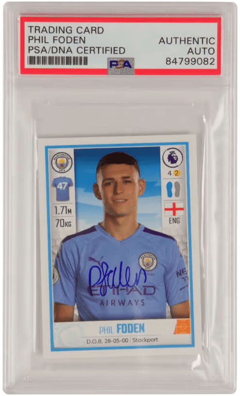 Phil Foden Signed 2020 Panini Premier League Sticker #365 – PSA ...