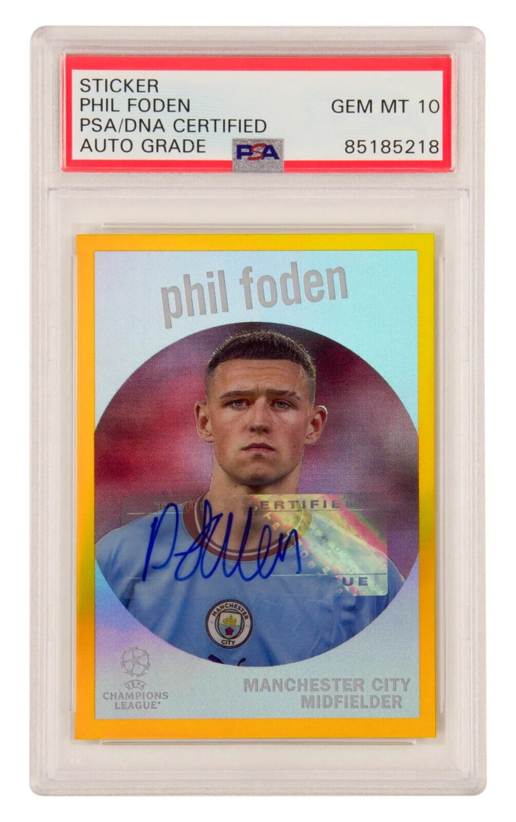 Phil Foden Signed 2022 Topps UCC Chrome Gold Refractor /50 – PSA 10 ...