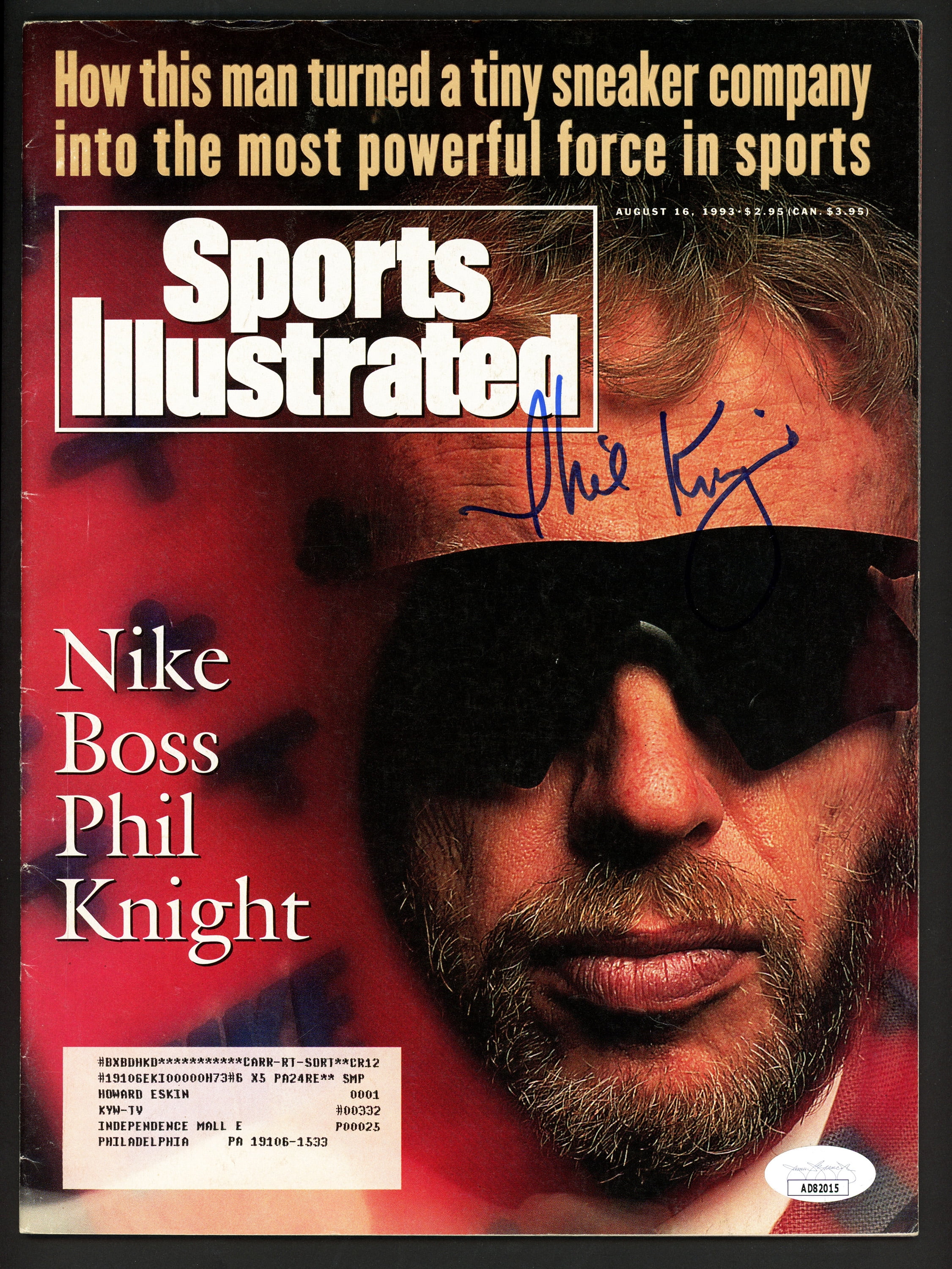 Phil Knight Autographed Sports Illustrated Sports Illustrated Magazine ...
