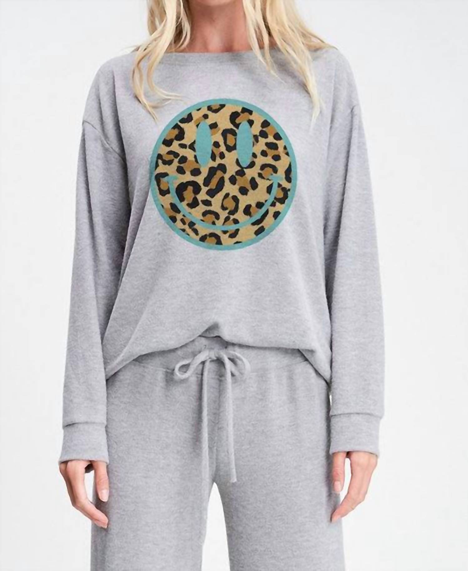 Phil Love Leopard Smiley Loungewear Set - Walmart.com