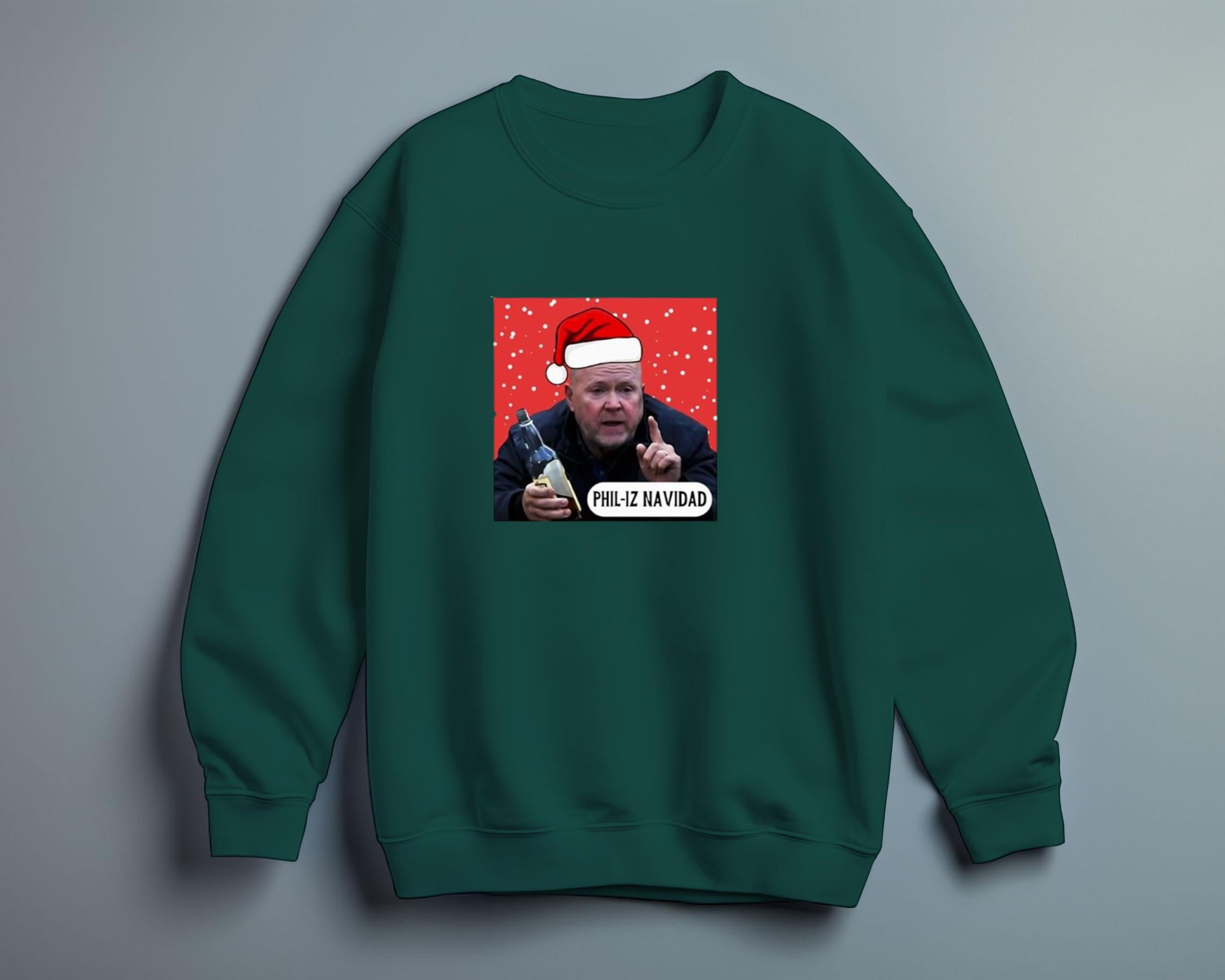 Phil Mitchell Christmas Phil Iz Navidad shirt-removebg-preview ...