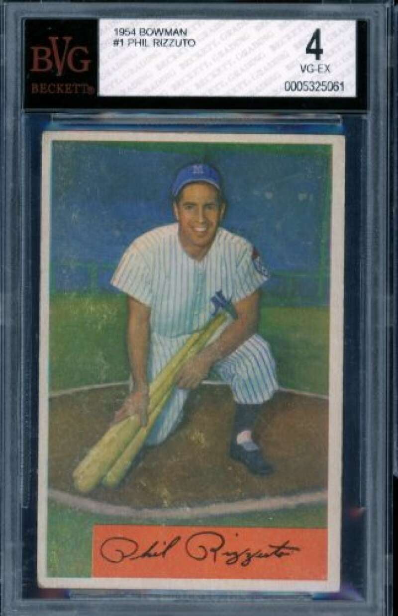 Phil Rizzuto Card 1954 Bowman #1 BGS BVG 4 - Walmart.com