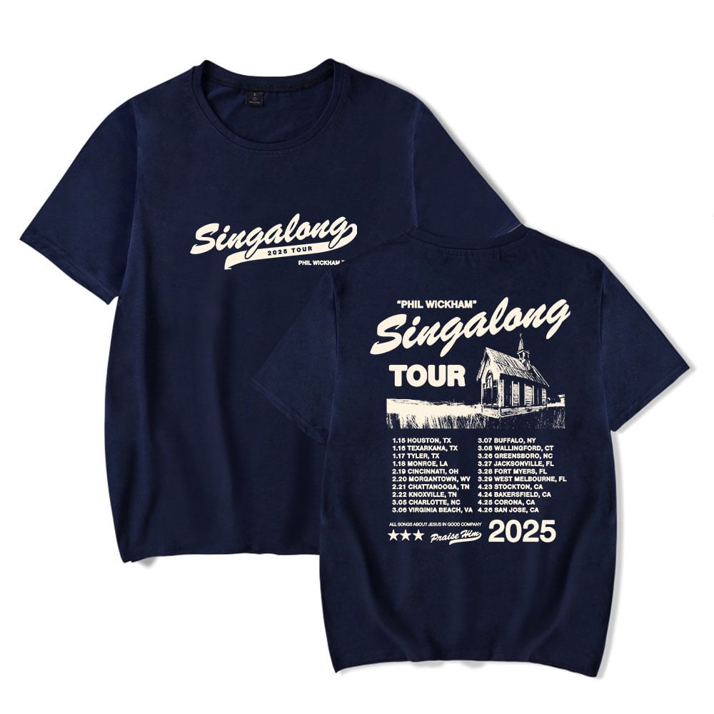 Phil Wickham 2025 Singalong Tour Tee Short Sleeve Crewneck T-shirt ...