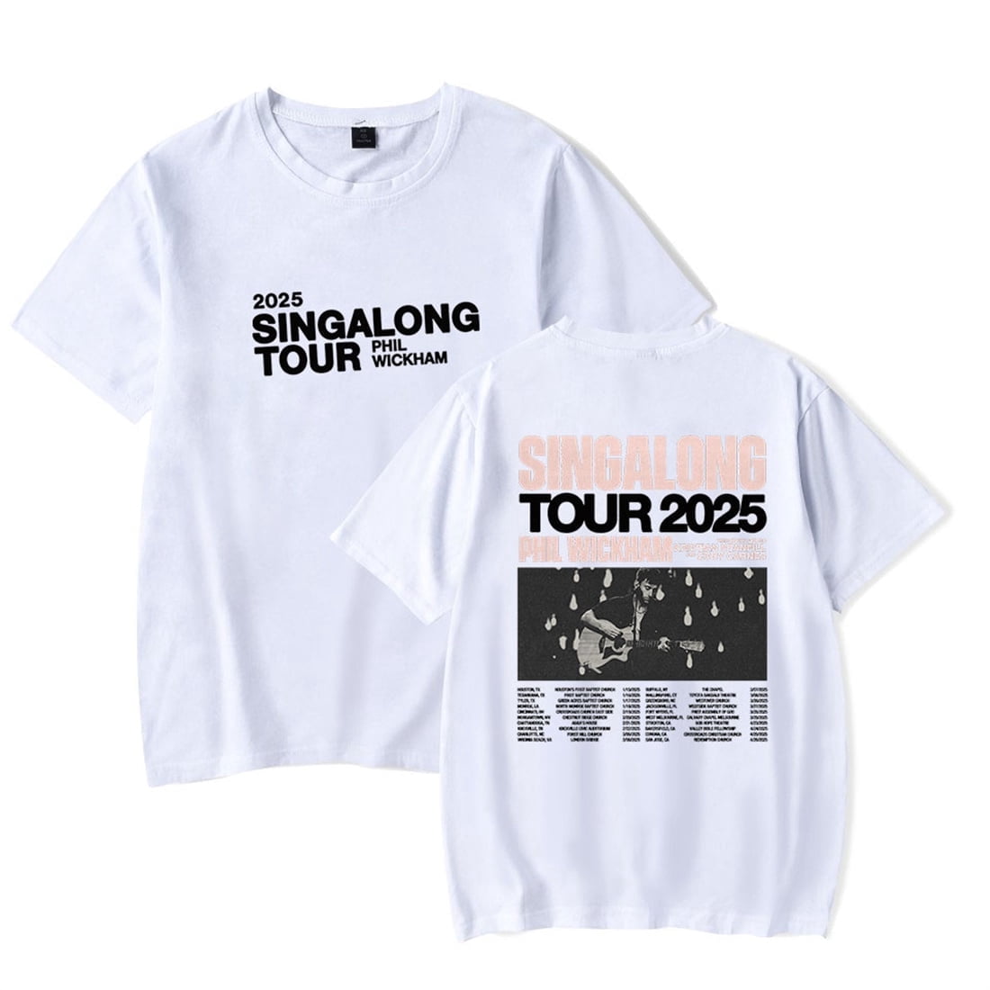 Phil Wickham 2025 Singalong Tour Tshirt Hip Hop Short Sleeve Women Men ...