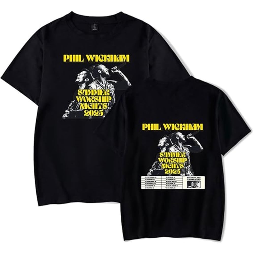 Phil Wickham Merch T-shirt 2025 New Print Personality Trend Neutral Fan ...