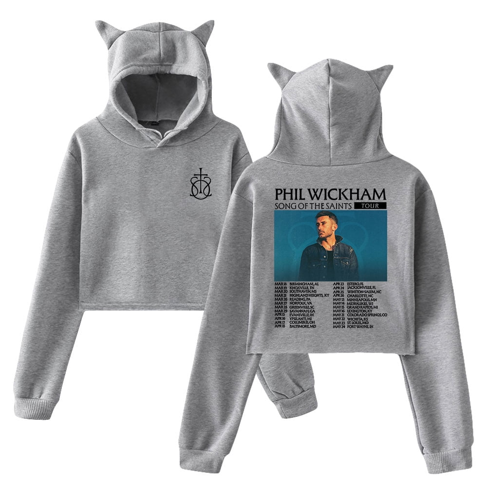 Phil Wickham Song Of The Saints Tour 2026 Hoodie Cat Ears Crop Top Long ...