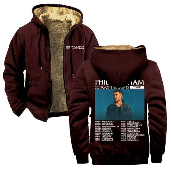 Phil Wickham Song Of The Saints Tour 2026 Merch Zipper Hoodies Women ...