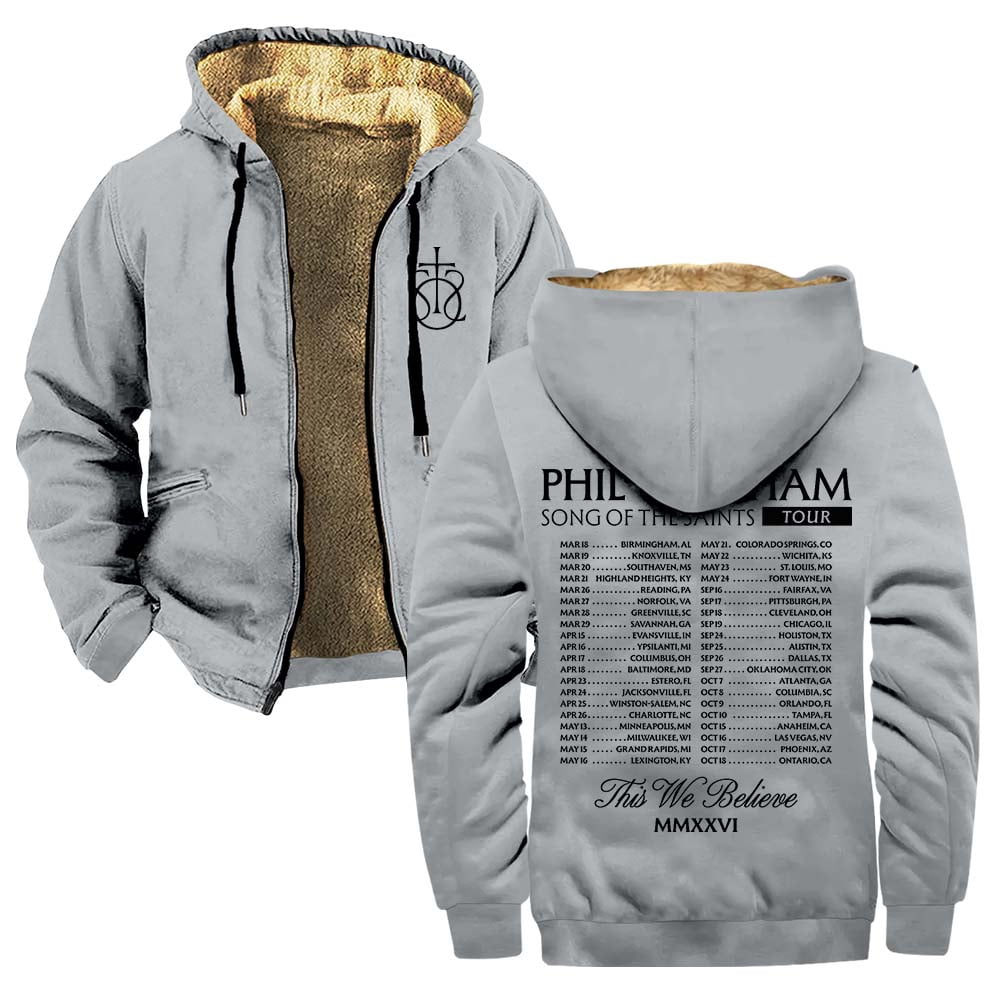 Phil Wickham Song of the Saints Classic Tour 2026 Merch Zipper Hoodies ...