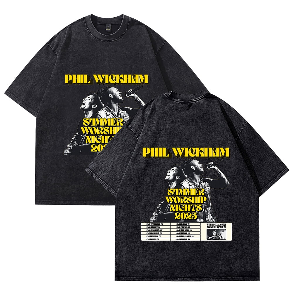 Phil Wickham Summer Worship Nights 2025 T-Shirt Cotton Vintage Wash ...