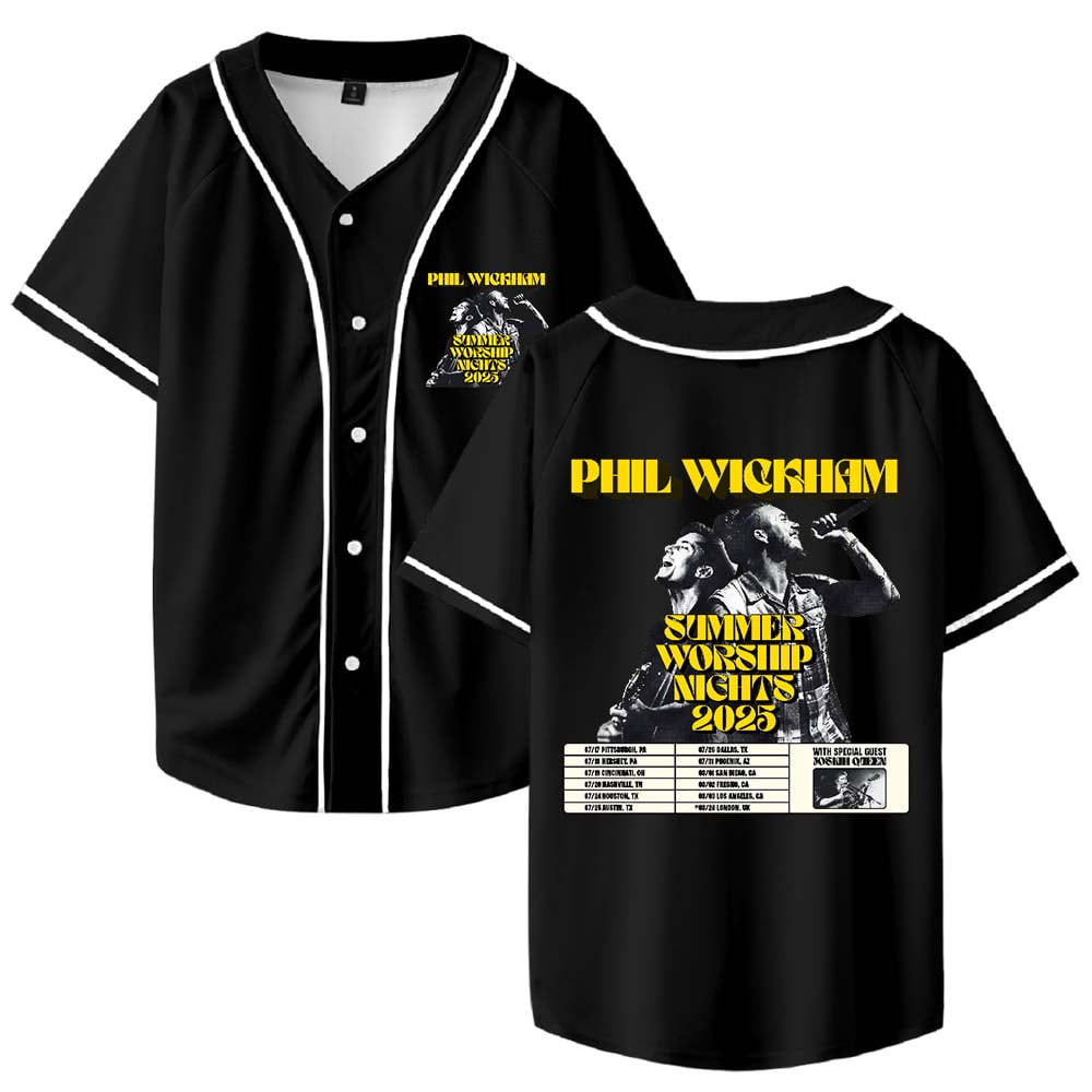 Phil Wickham Summer Worship Nights Tour Merch Baseball Jersey V-Neck ...
