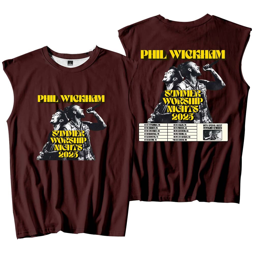 Phil Wickham Summer Worship Nights Tour Merch Tank Tops Sleeveless ...