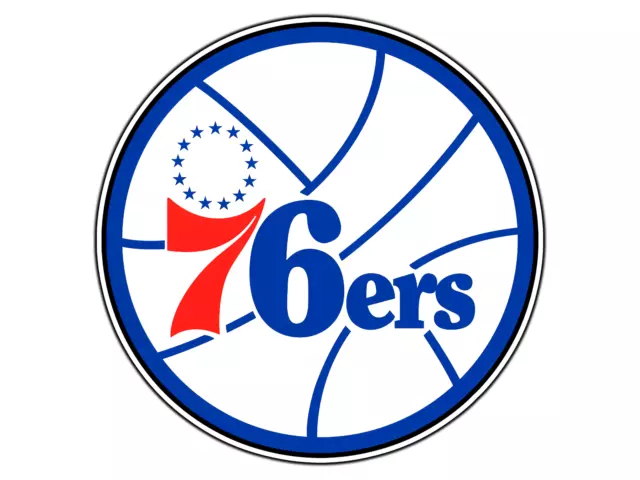 Philadelphia 76Ers Logo Basketball Waterproof Sticker Phone Decal Water ...