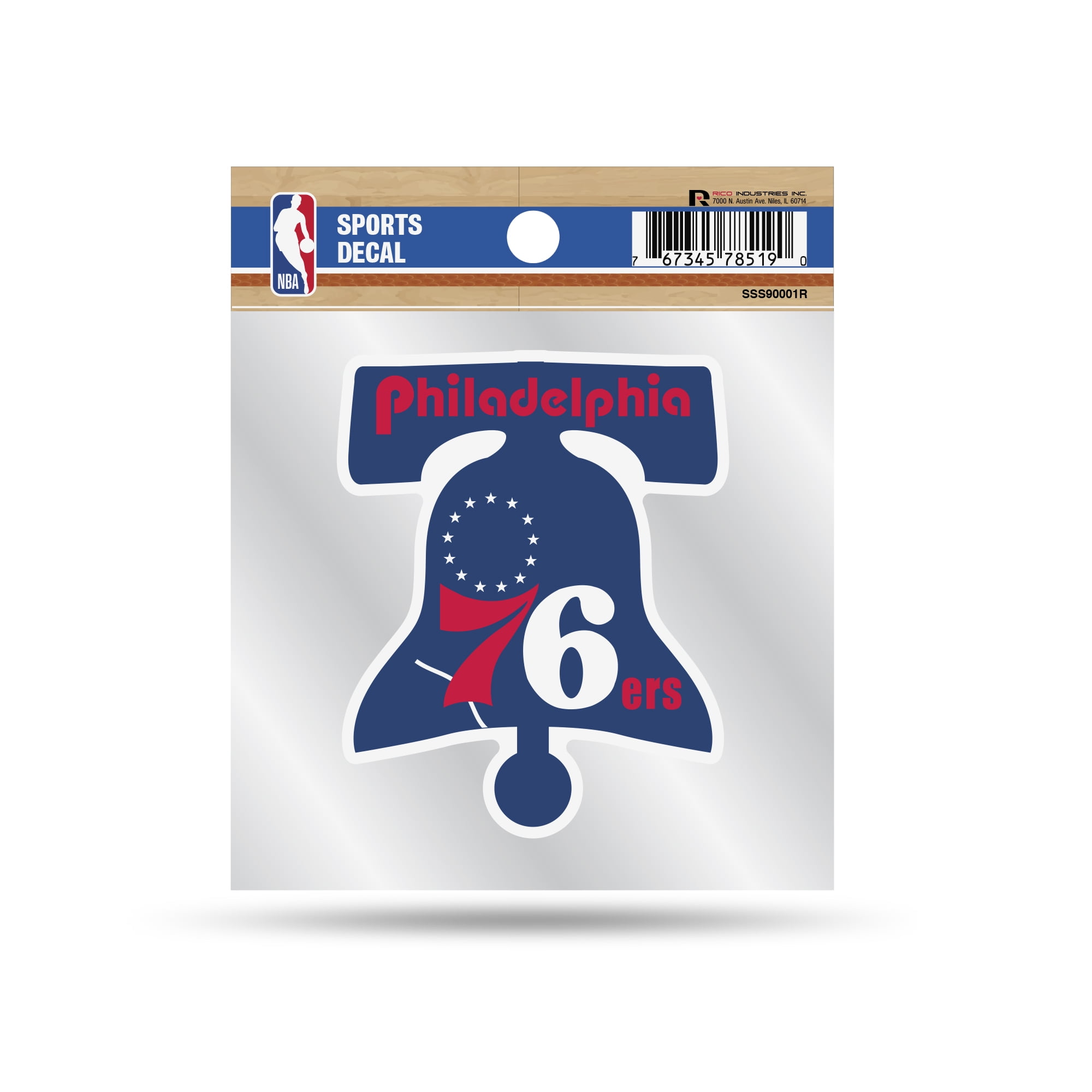 76Ers Clear Backer Decal W/ Retro Logo (4"X4") - Walmart.com