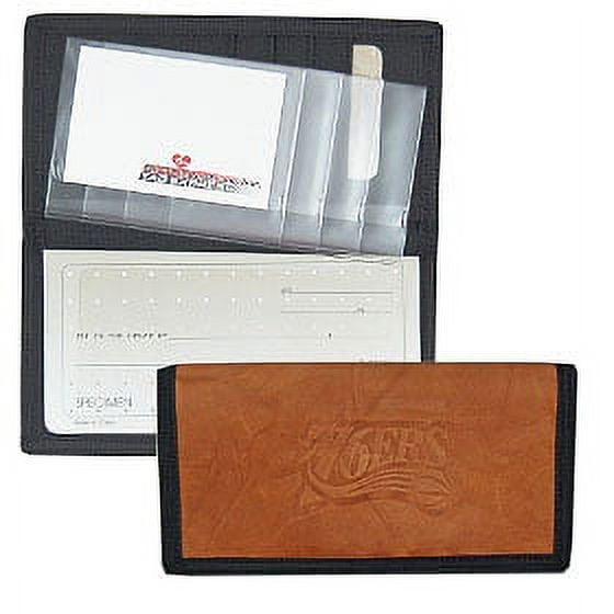 Philadelphia 76ers Checkbook Cover Leather/Nylon Embossed CO - Walmart.com